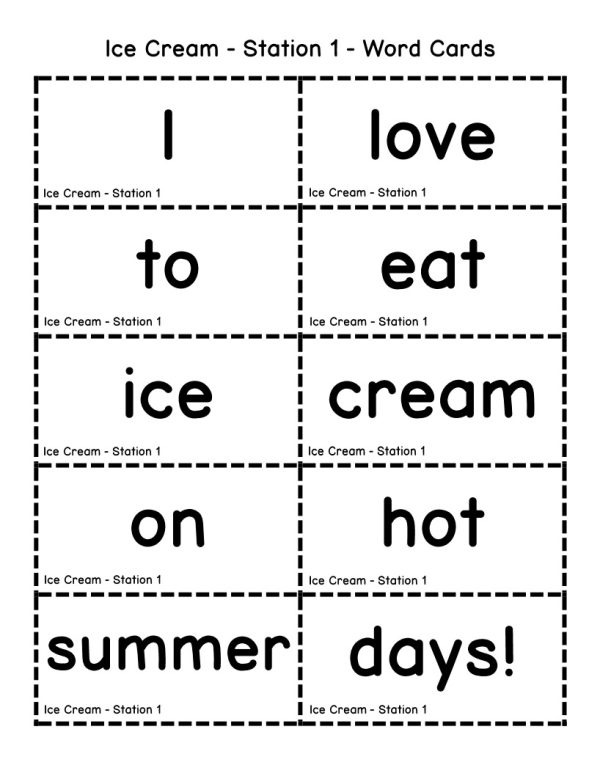 Summer Ice Cream - Sentence Scramblers Reading Game | Made By Teachers
