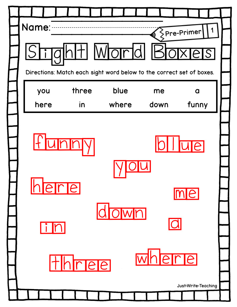 Pre-Primer Sight Word Centers - Word Boxes | Made By Teachers