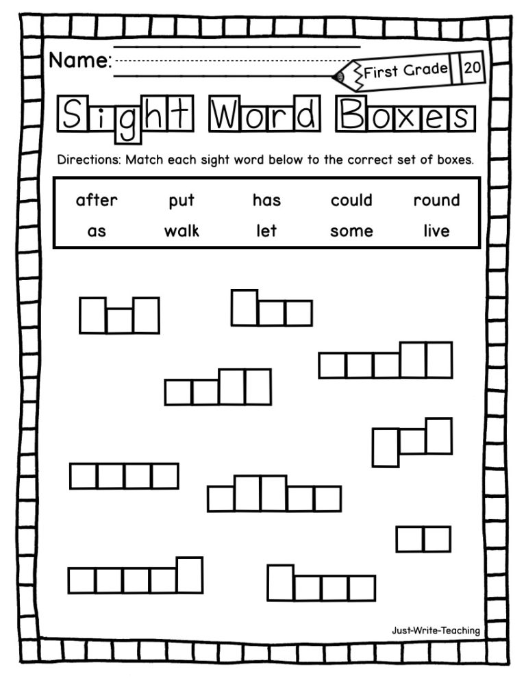 First Grade Sight Word Centers - Word Boxes | Made By Teachers