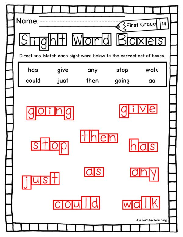 First Grade Sight Word Centers - Word Boxes - Made By Teachers