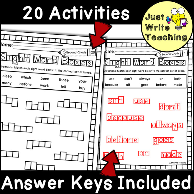 Second Grade Sight Word Centers - Word Boxes - Made By Teachers