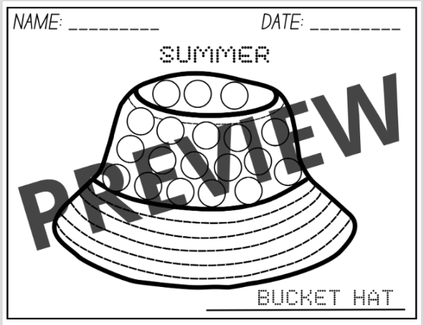 Summer Do-A-Dot Fun Worksheets, Preschool - Fine Motor Skills - Pre-k ...