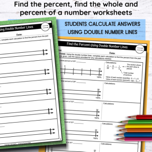Percentages Using Double Number lines Worksheets and Editable Templates ...