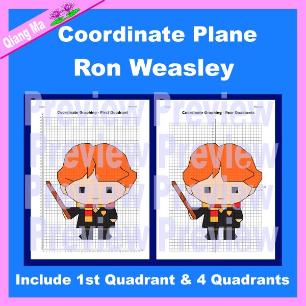 Harry Potter Coordinate Plane Graphing Picture: Ron Weasley | Made By ...