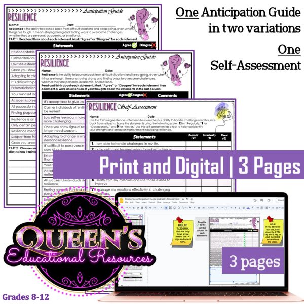 Resilience Anticipation Guide and Self-Assessment | Resilience ...