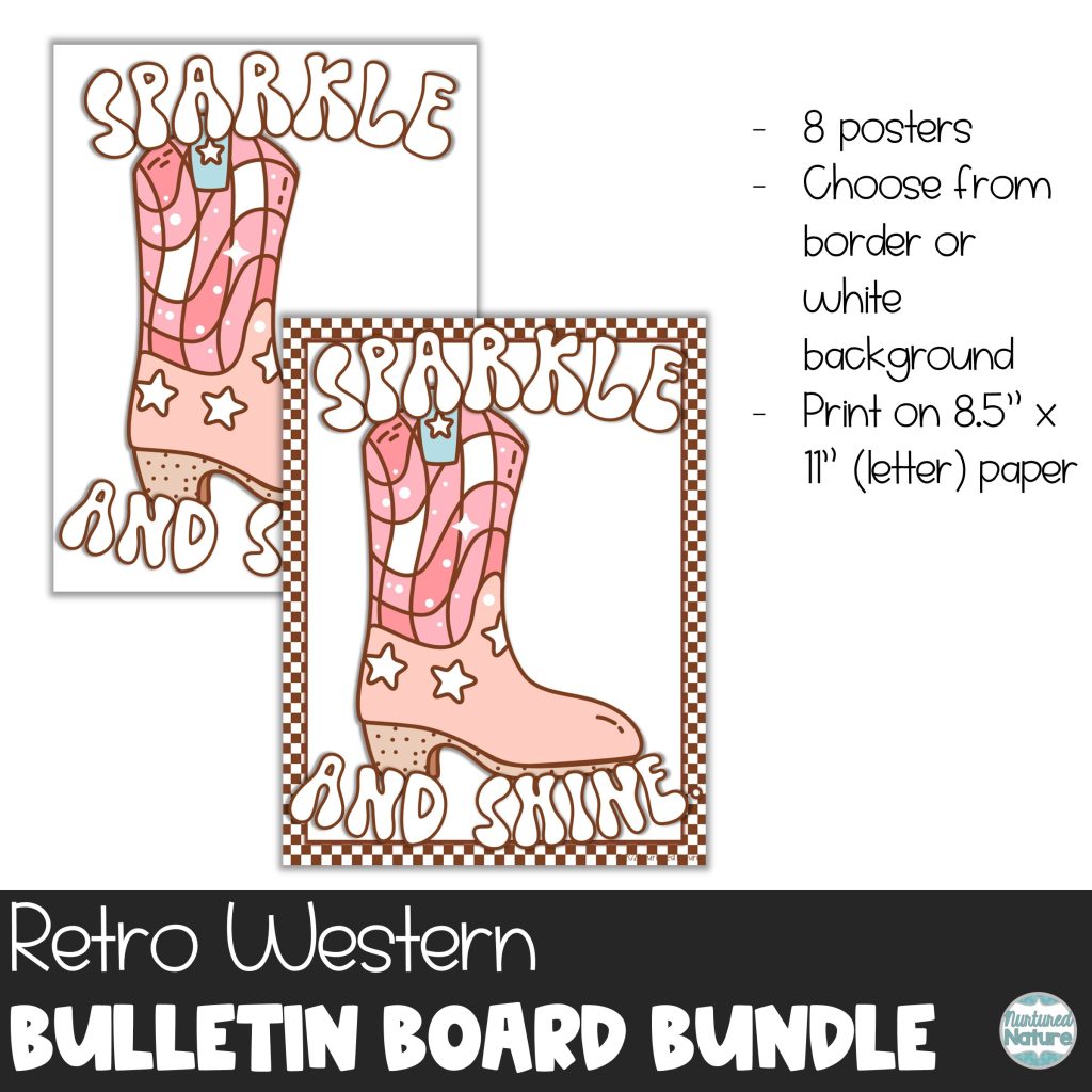 Retro Western Bulletin Board Bundle - Cowboy Classroom Decor ...