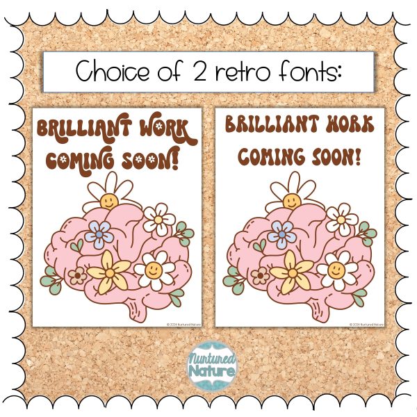 Work Coming Soon Posters - Brains - Retro Classroom Decor | Made By ...
