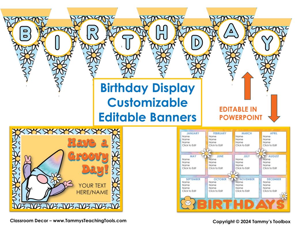 Retro Groovy Classroom Decor Theme, Bright Groovy Gnomes Classroom ...
