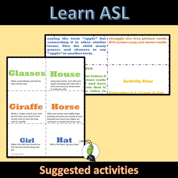 Alphabet Speech and Language Sign Language Activities Letters G, H, I ...