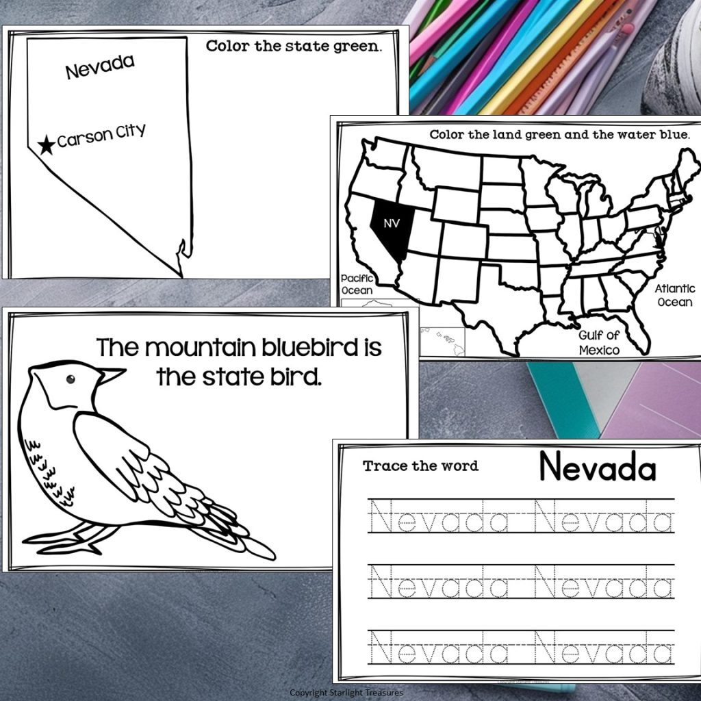 Nevada Mini Book for Early Readers - A State Study | Made By Teachers