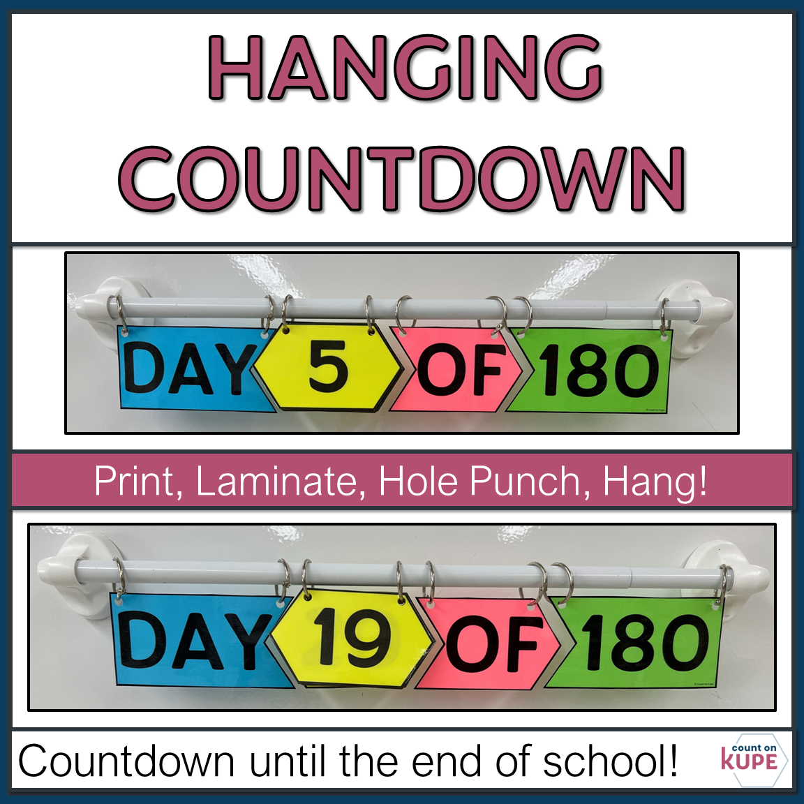 Absolute Value Math Hanging Classroom Calendar | Made By Teachers