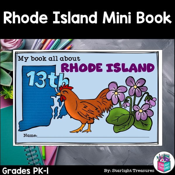 Rhode Island Mini Book for Early Readers - A State Study - Made By Teachers