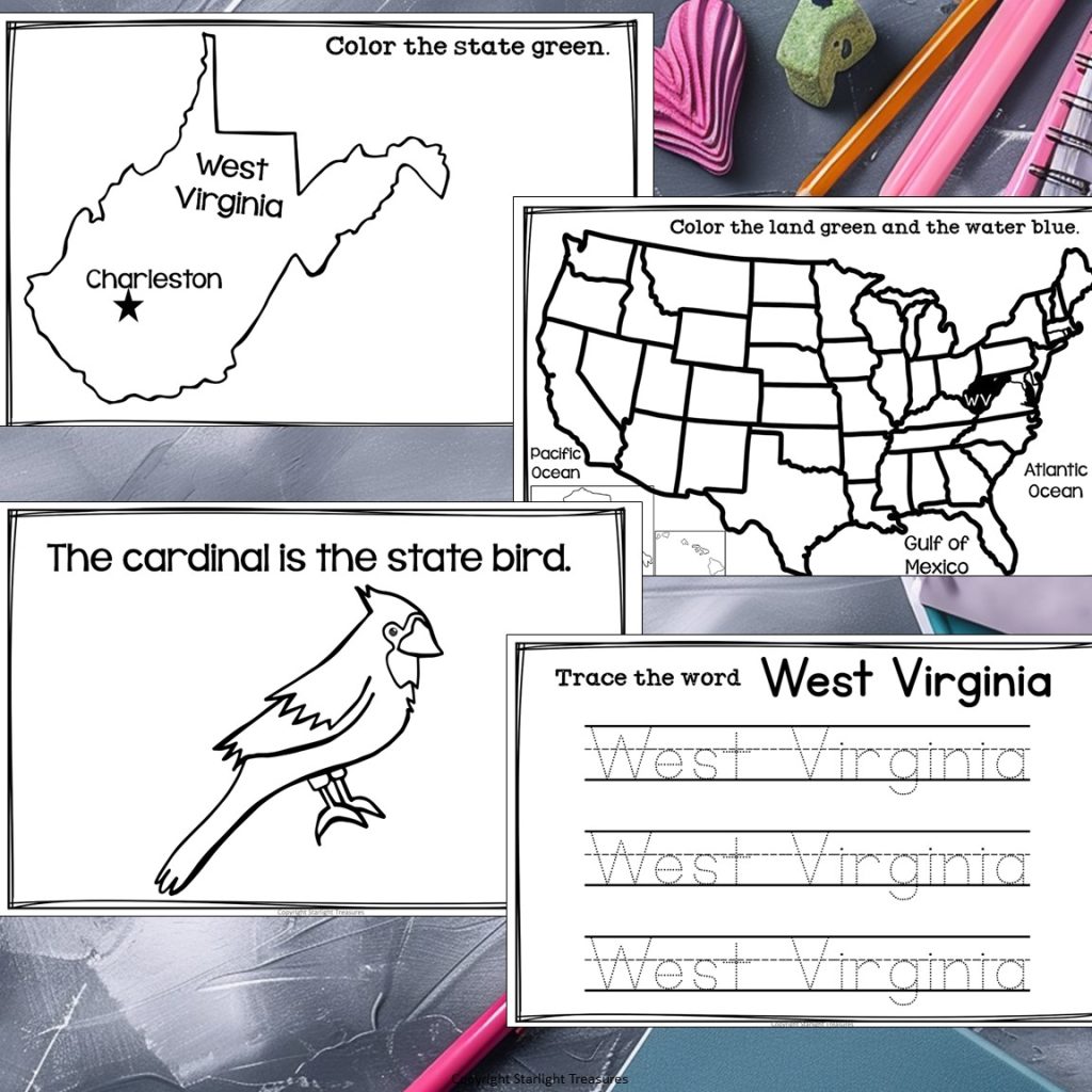 West Virginia Mini Book for Early Readers - A State Study - Made By ...