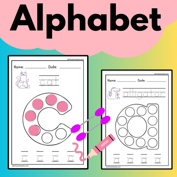 Fine motor Q-tips Painting Dip and dot Alphabet Recognition Formation ...