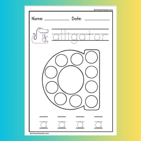 Fine motor Q-tips Painting Dip and dot Alphabet Recognition Formation ...