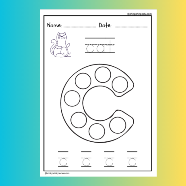 Fine motor Q-tips Painting Dip and dot Alphabet Recognition Formation ...