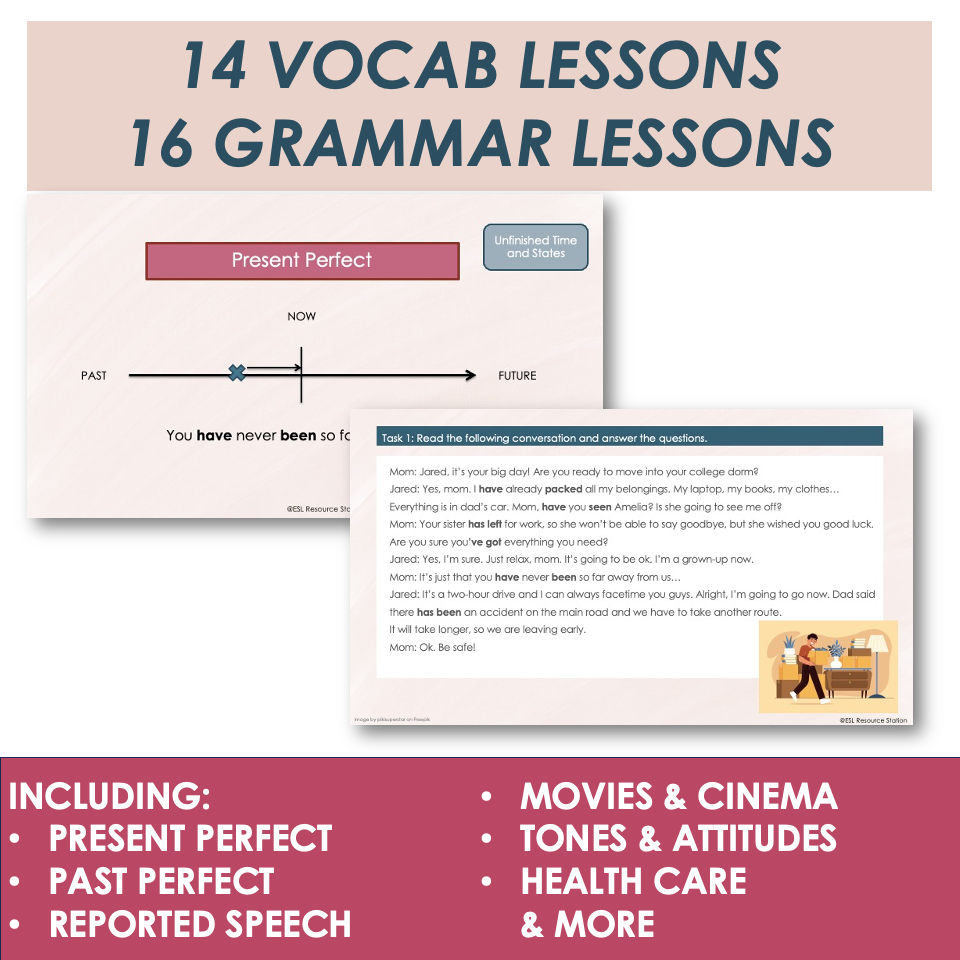 B1 Intermediate Vocabulary + Grammar Lesson Plans, Activities ...
