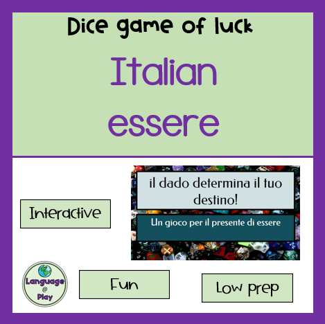Italian Present Tense of Essere Game of Knowledge and Luck on Google ...