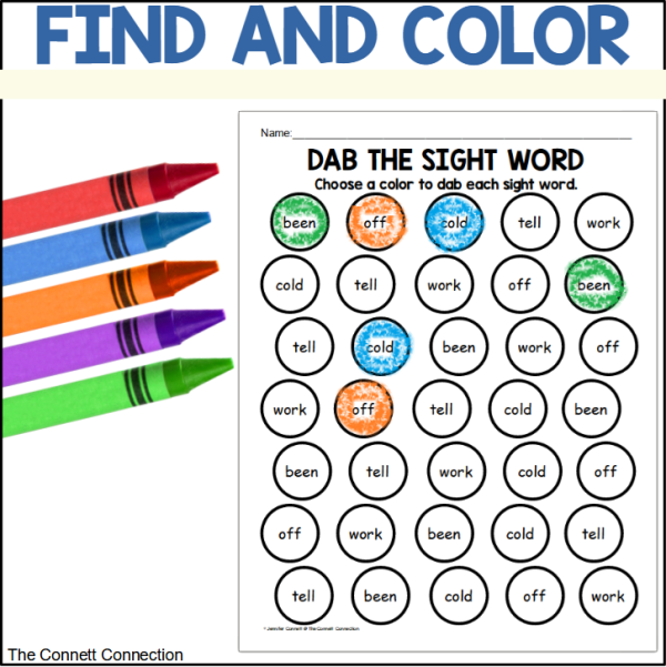 Second Grade Dab It Sight Word Worksheets | Made By Teachers