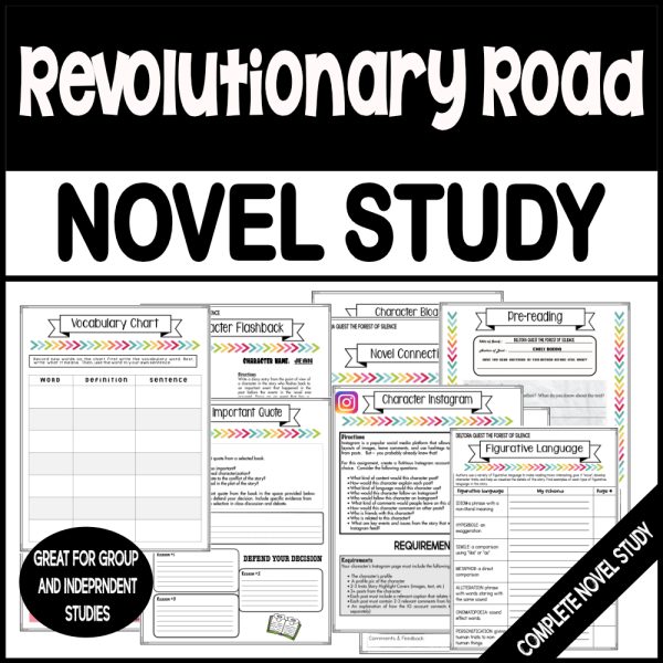 Revolutionary Road by Richard Yates Novel Study Complete ...