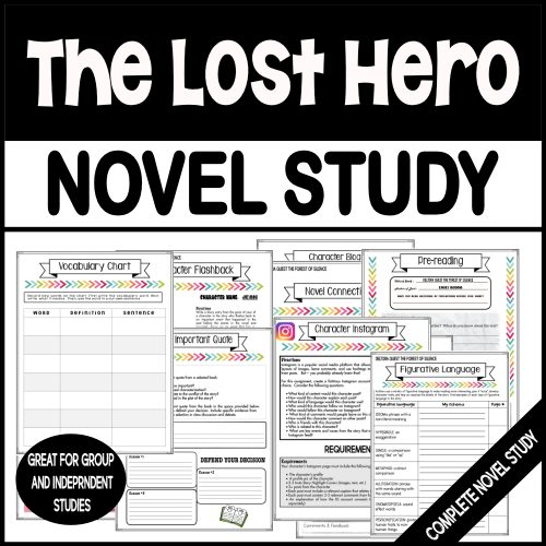 The Lost Hero by Rick Riordan Novel Study Complete - Comprehension ...