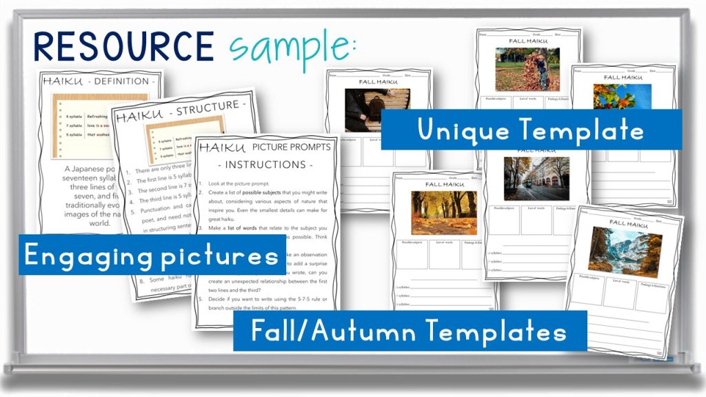 Fall Haiku Poem Templates Lesson - Autumn Haiku Poetry Writing Activity ...