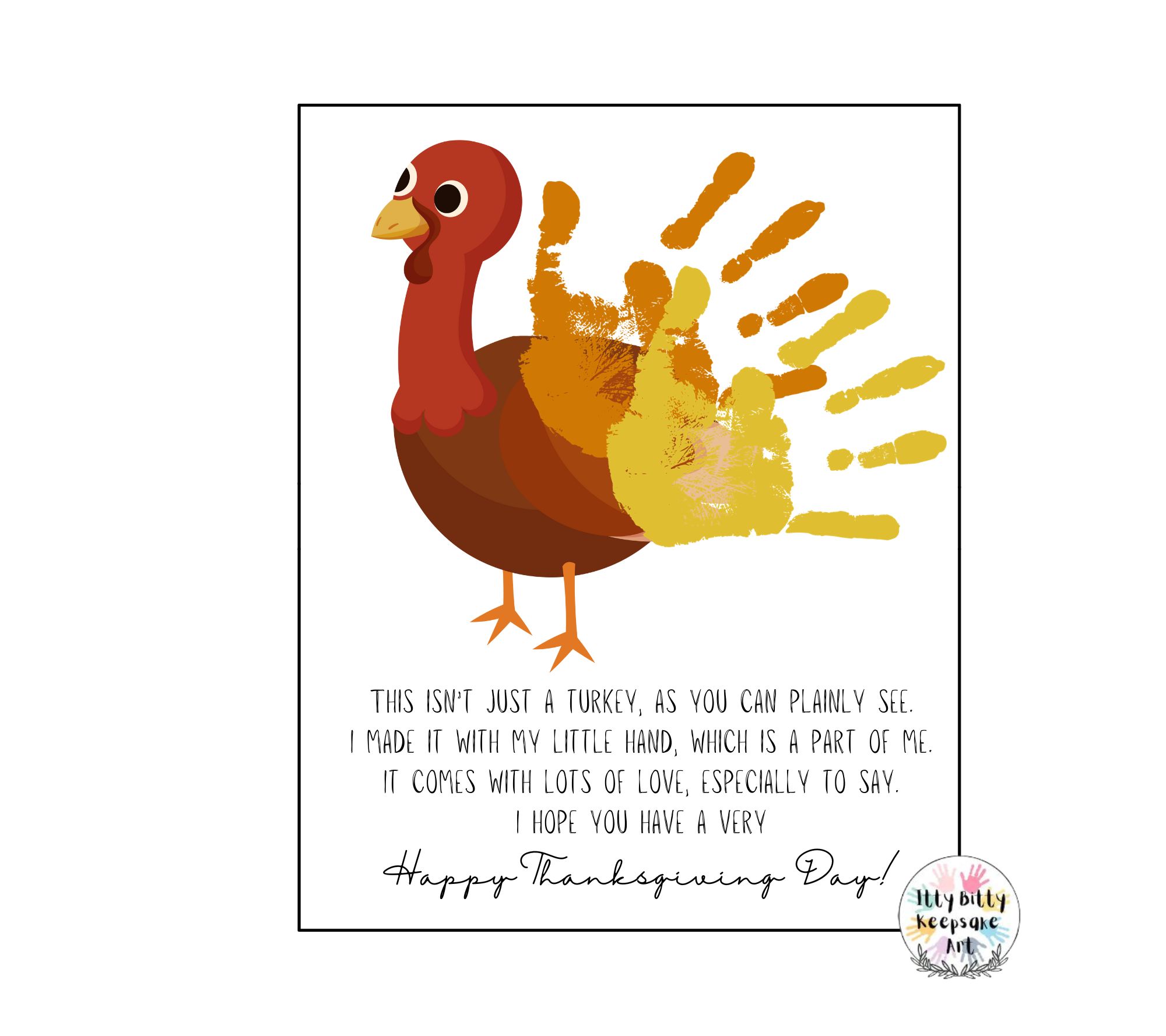 Turkey Handprint Craft Printable
