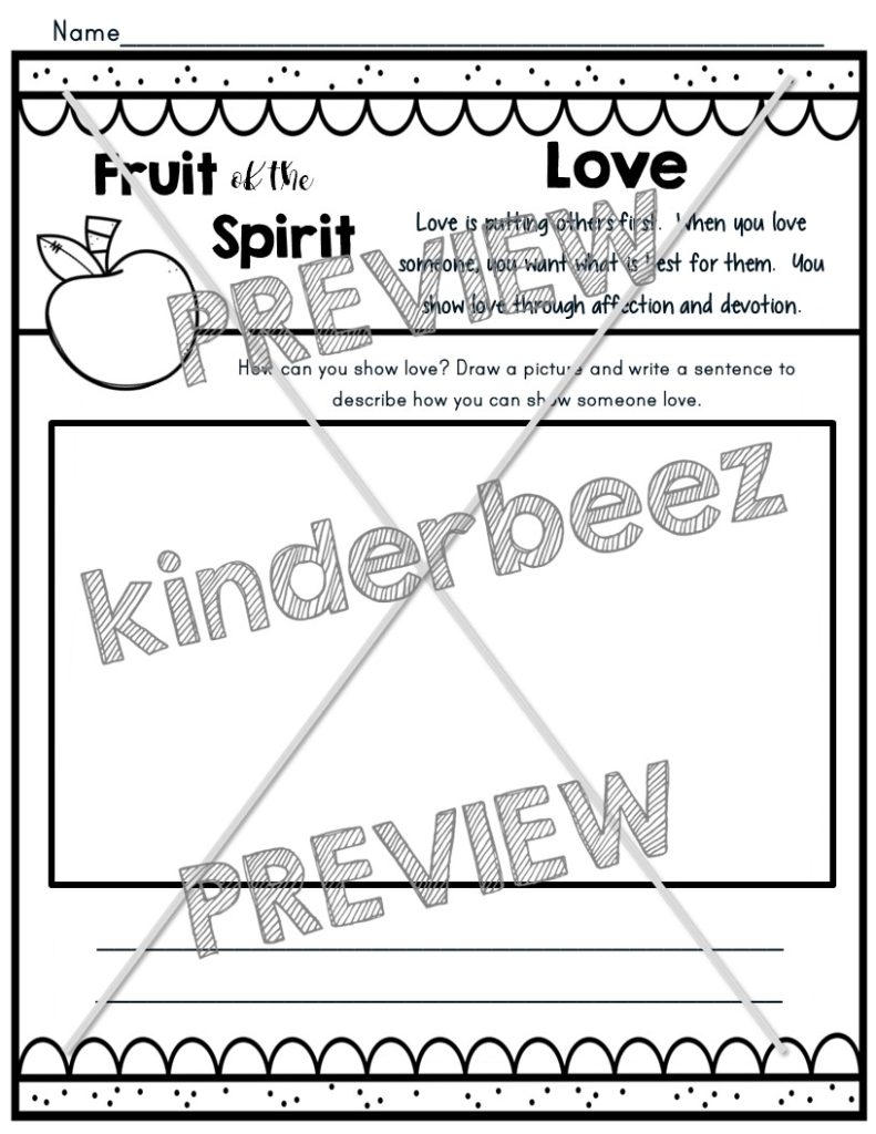 Fruit of the Spirit Bible Lesson, Worksheets & Mini book & Posters ...