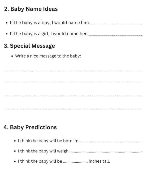 my teacher is having a baby worksheet - printable your teacher is ...