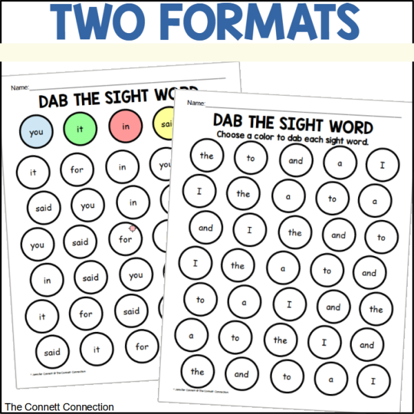 Preprimer Dab It Sight Word Worksheets | Made By Teachers
