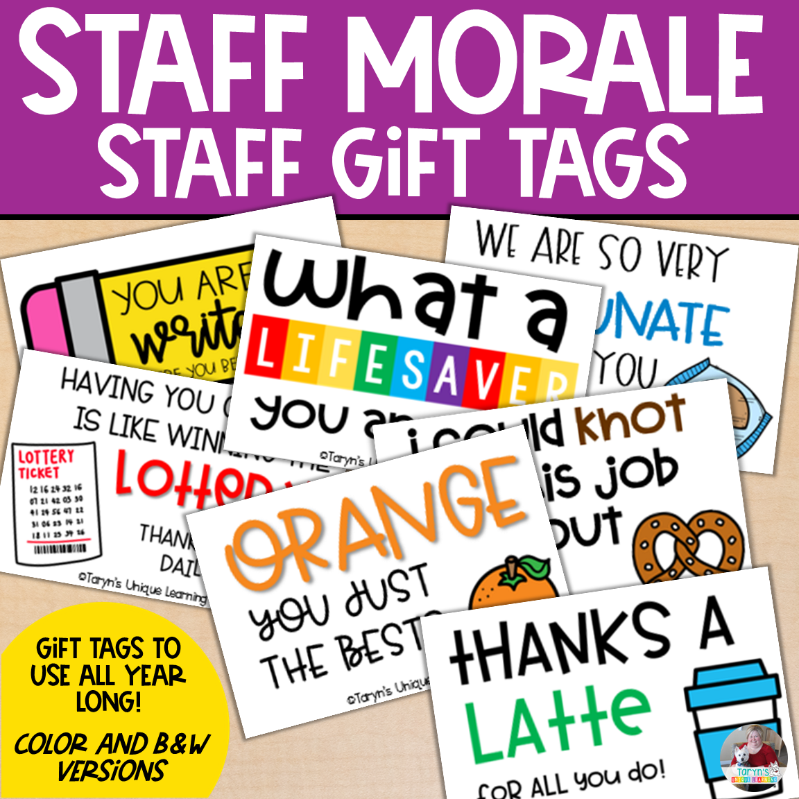 Staff Morale | Staff Appreciation | End of Year Gift Tags and Idea ...