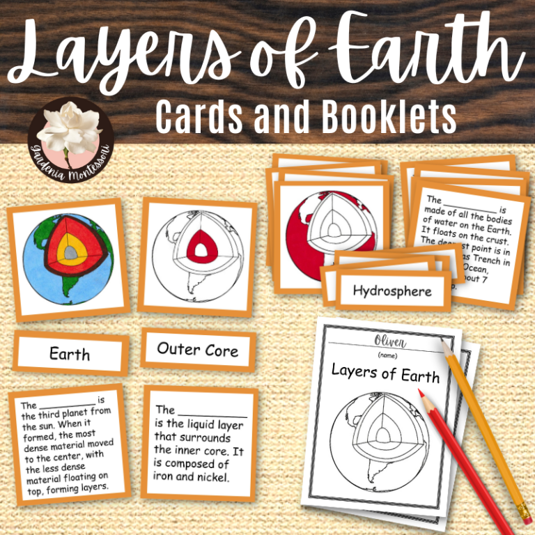 Layers of the Earth Montessori Cards and Printable Booklets ...