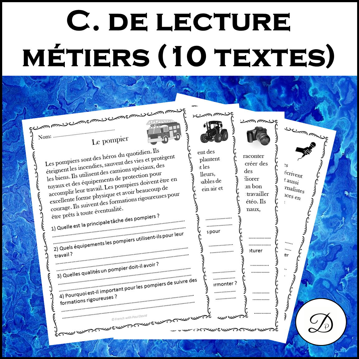 Compréhension de lecture - Automne (10 textes) / French Reading ...