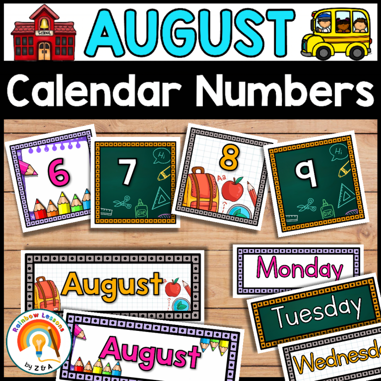 Monthly Calendar Numbers BUNDLE | 2026 Calendar Cards | YEAR LONG ...
