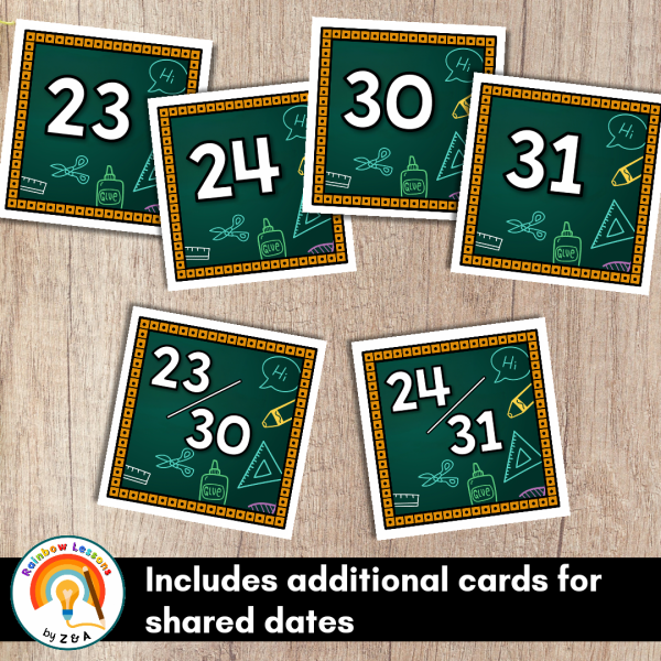 August Calendar Numbers | August 2024 Calendar Cards | August Bulletin ...