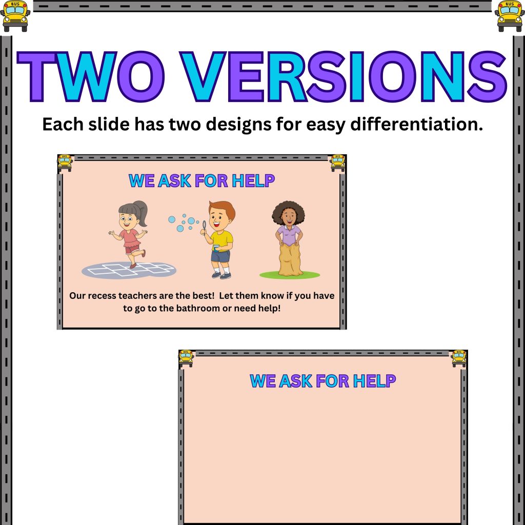 Editable Recess Rules and Procedures Slides in PowerPoint for ...