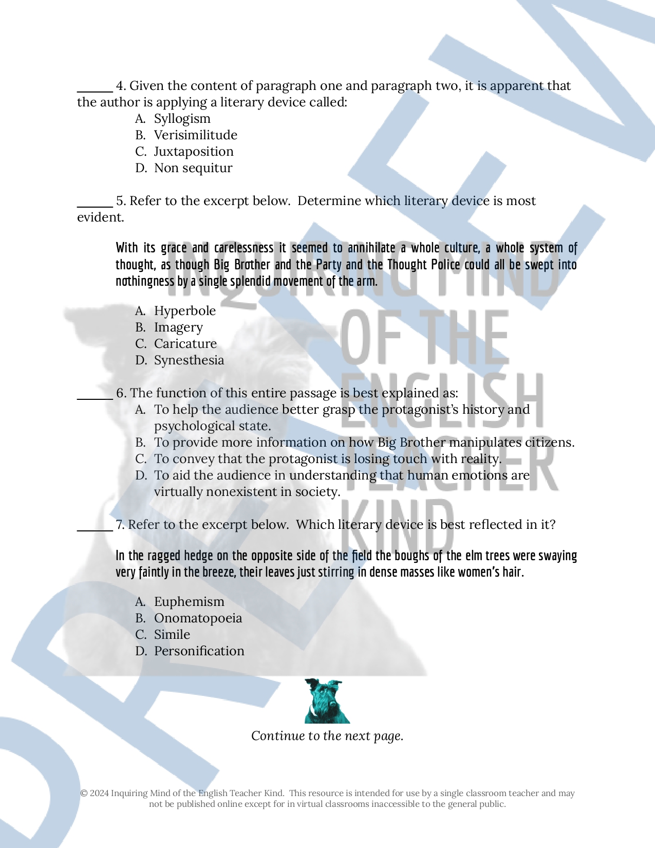 1984 Close Reading Analysis Worksheets Bundle for High School (Set of ...
