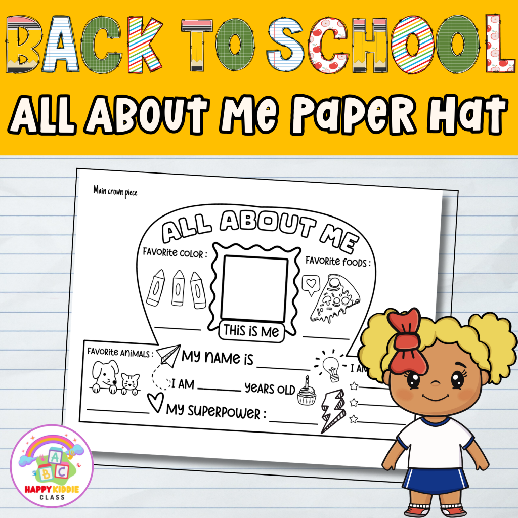 All About Me Paper Crown Headband | Back to School Paper Crown Craft ...