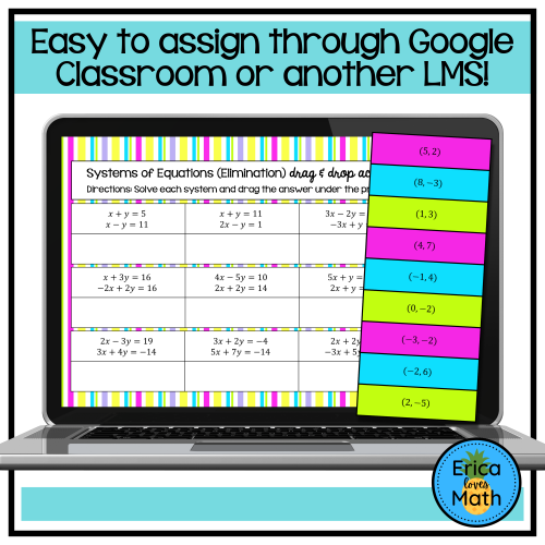 Solving Systems of Equations Digital Activity Drag & Drop Mini-Bundle ...
