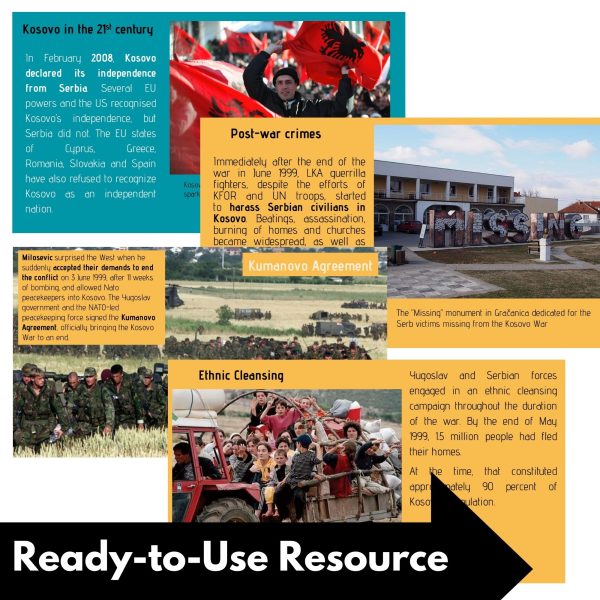The Kosovo Conflict - PPT, Review Activity with Questions, Map, Topic ...