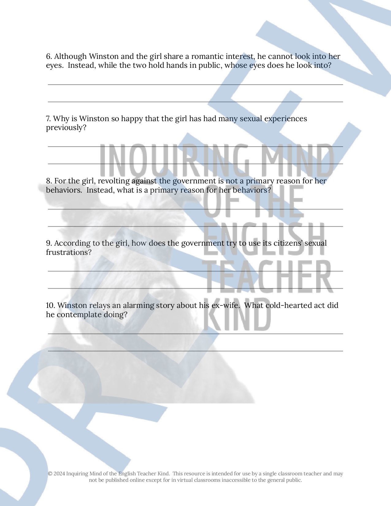 1984 Book 2 Quiz, Close Reading, Vocabulary Games, and Answer Keys ...