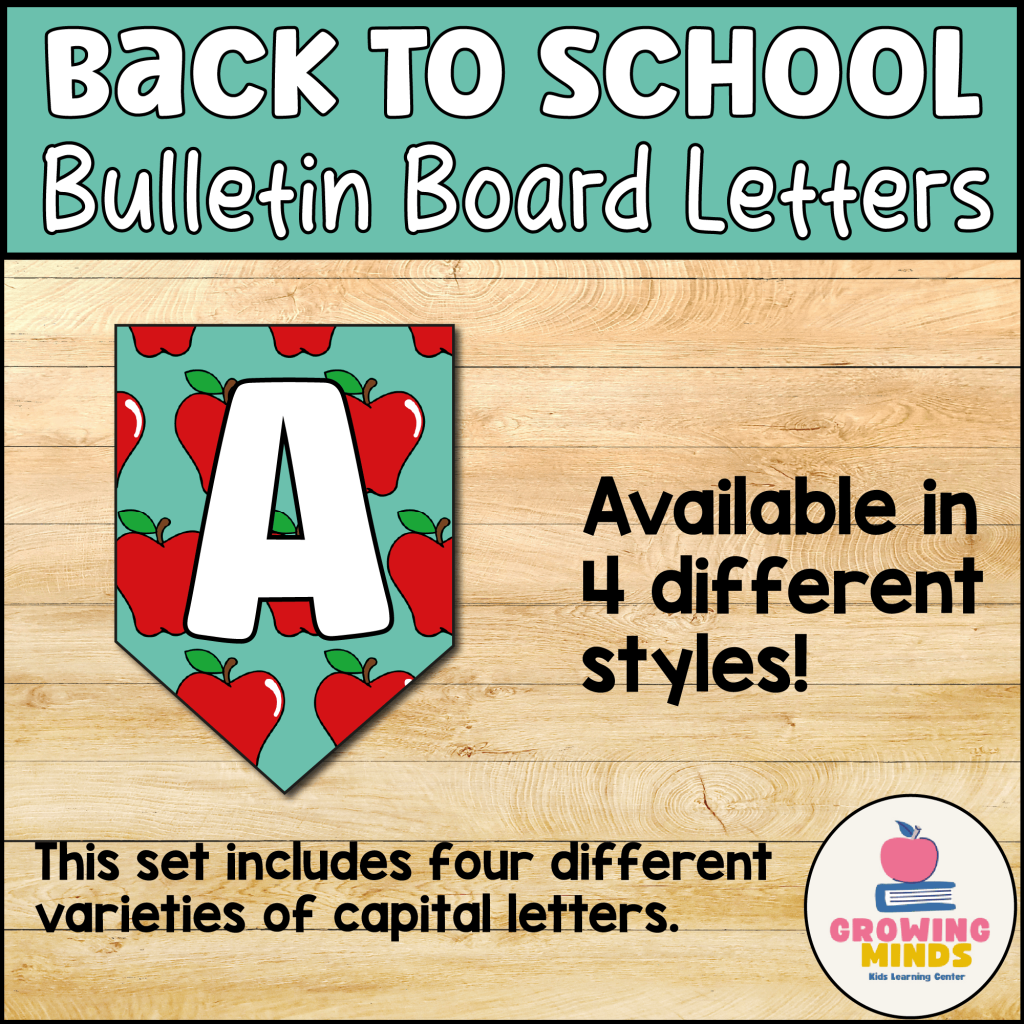 Back to School Seamless Bulletin Board Bunting letters- Back to School ...