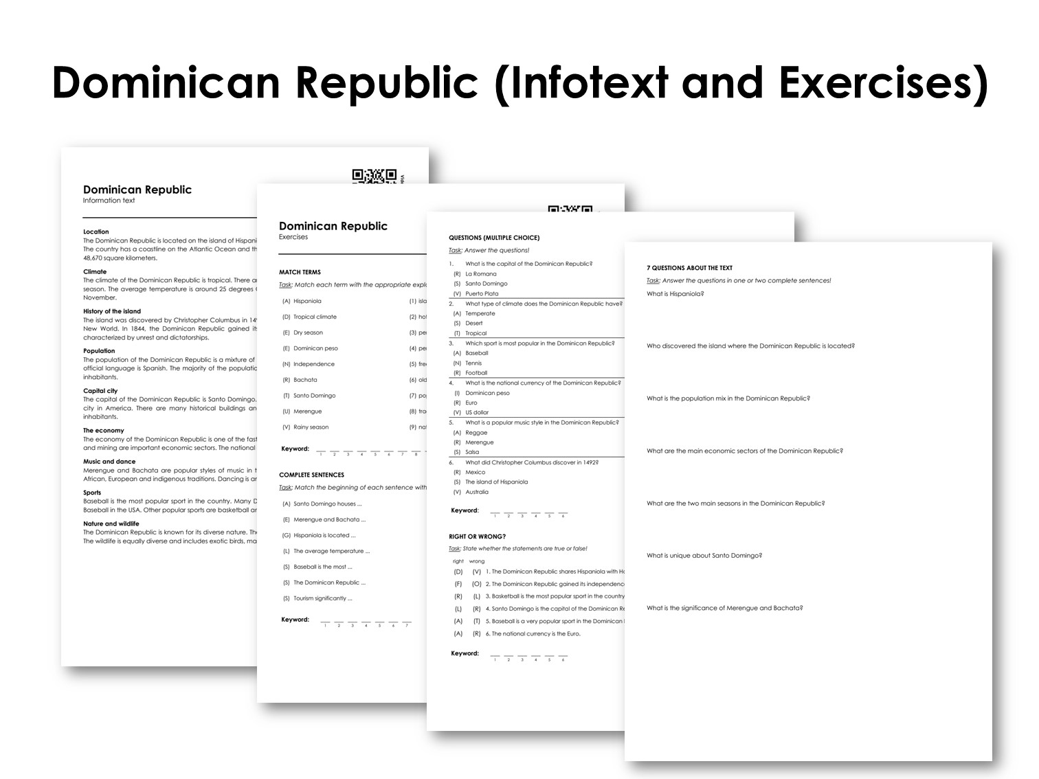Dominican Republic (Infotext and Exercises) | Made By Teachers