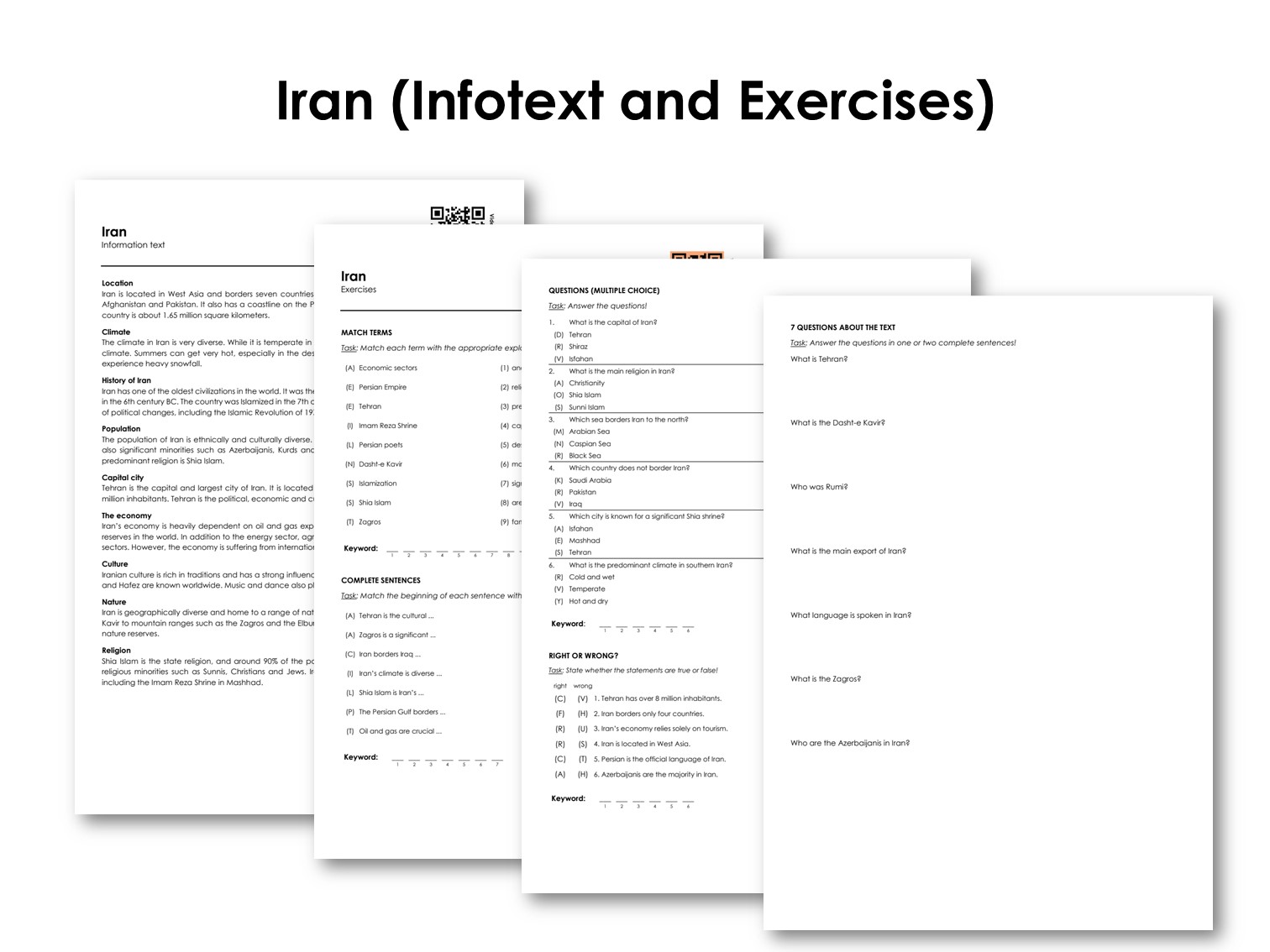 Iran (Infotext and Exercises) | Made By Teachers