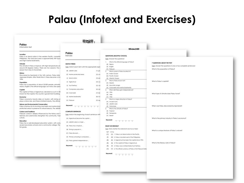 Palau (Infotext and Exercises) | Made By Teachers