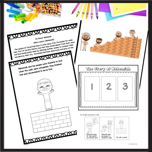 Nehemiah rebuilds the wall preschool bible lesson - Made By Teachers