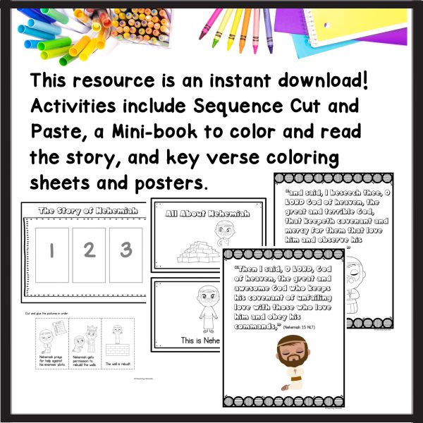 Nehemiah rebuilds the wall preschool bible lesson - Made By Teachers