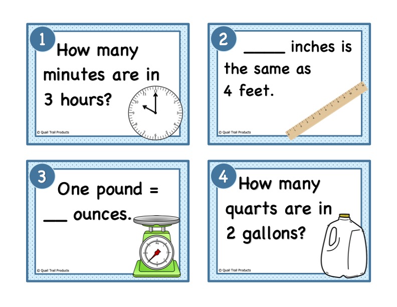 Converting Units of Measurement Task Cards and Power Point Slides ...