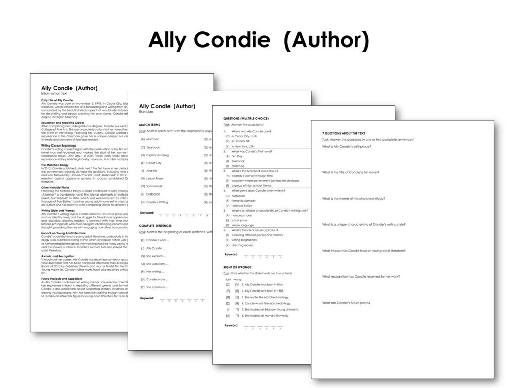 Ally Condie (Author) | Made By Teachers