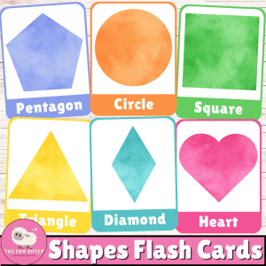 Shapes Flash Cards | Preschool 2D Geometric Shapes Activity Colorful ...